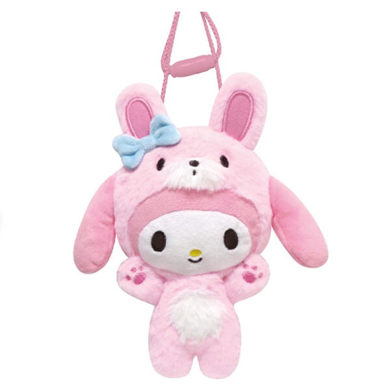 My Melody Rabbit Plush Neck Pouch [Sanrio Characters Banzai Series ...