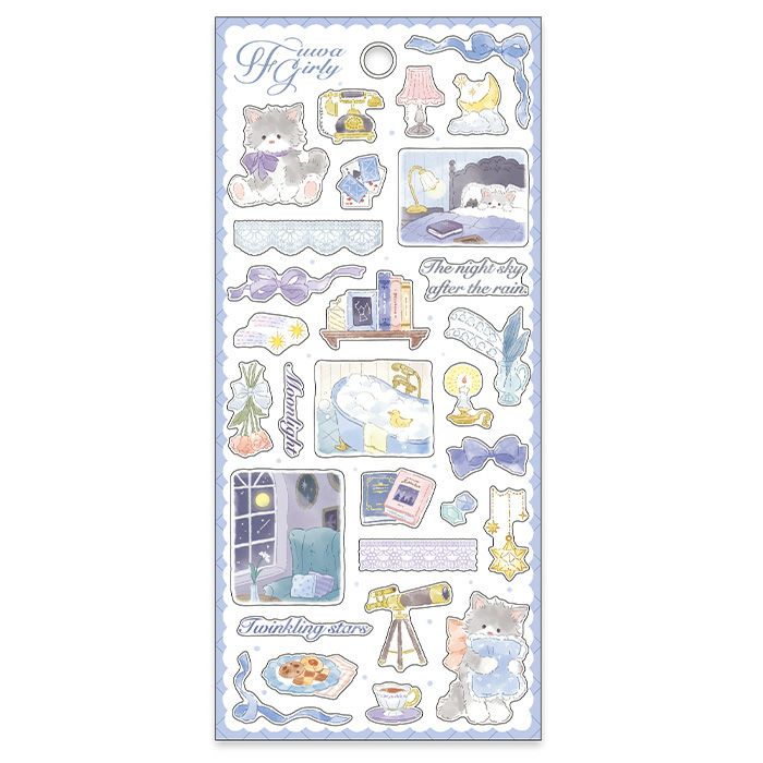 Fuwa Girl Yofukashi Sticker Seals [Mindwave] | oshoppu