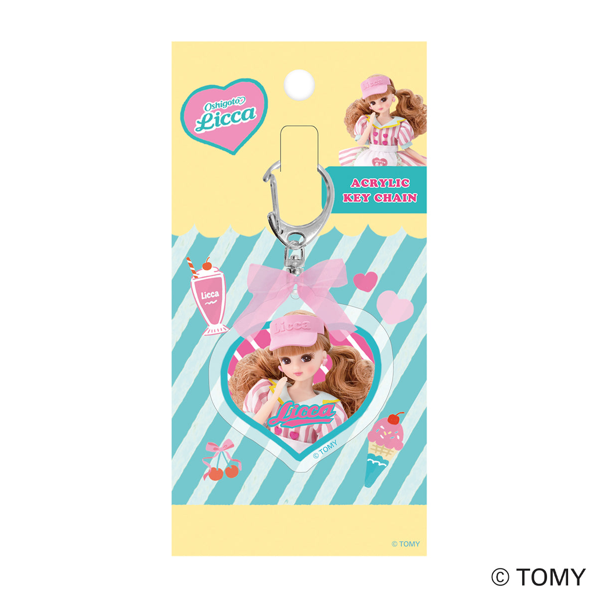Licca Oshigoto Licca Series Acrylic Keychain with Ribbon Diner Cafe ...