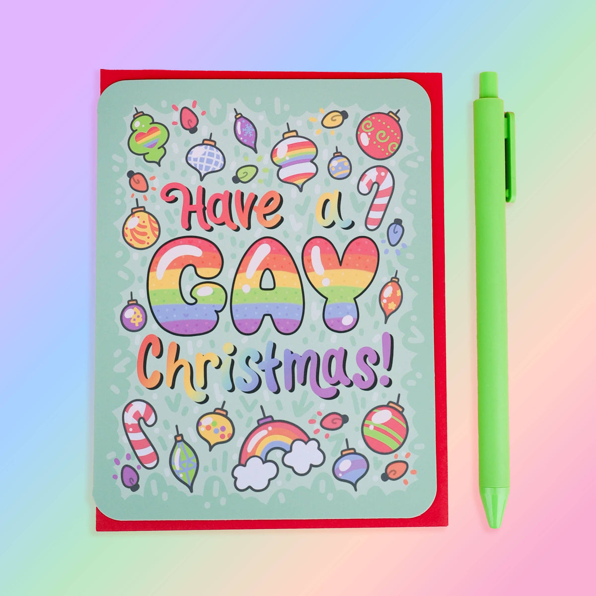 Have a Gay Christmas, LGBT, Pride, Card with Envelope – oshoppu